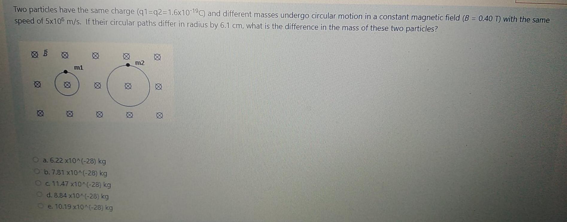 Solved Two particles have the same charge (q1=q2=1.6x10-19) | Chegg.com