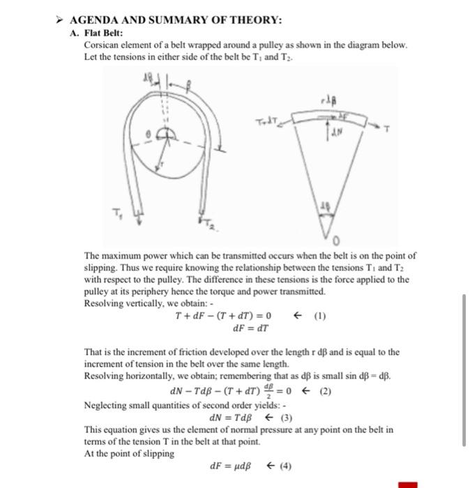 Solved LAB−1 BELT FRICTION APPARATUS 29SEP2022OBJECTIVE: The | Chegg.com