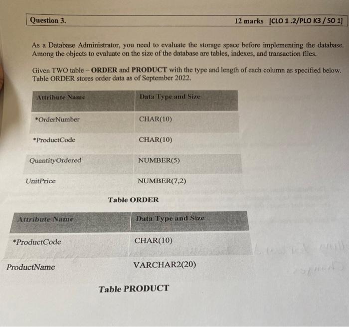 Solved As a Database Administrator, you need to evaluate the | Chegg.com