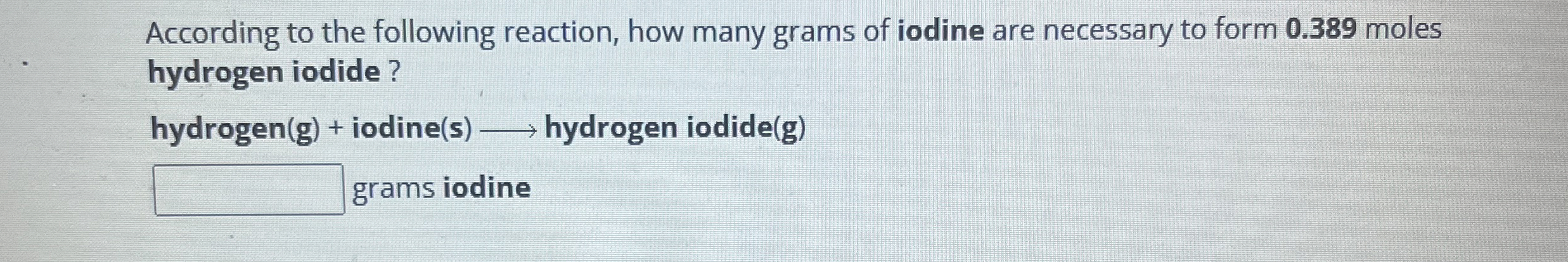 Solved According to the following reaction, how many grams | Chegg.com