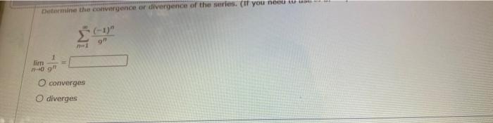 Solved Petermine the convirgence or divergence of the | Chegg.com