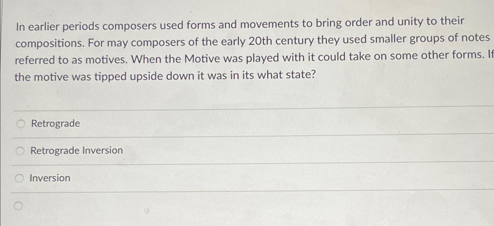 Solved In earlier periods composers used forms and movements | Chegg.com
