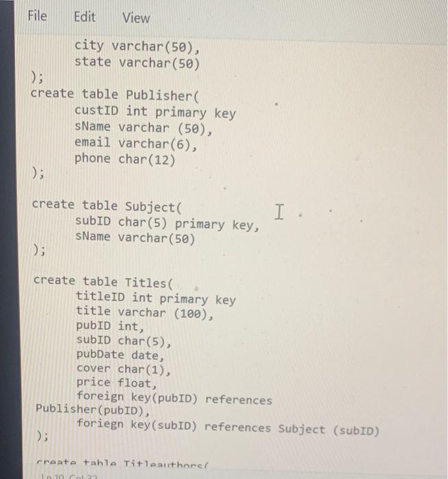 Solved help with database show the execution as shown in the | Chegg.com
