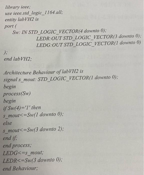 Solved 1. Develop a boolean equation for this VHDL code.2. | Chegg.com Solved 1. Develop a boolean equation for this VHDL code.2. | Chegg.com