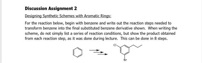 Solved Discussion Assignment 2 Designing Synthetic Schemes | Chegg.com