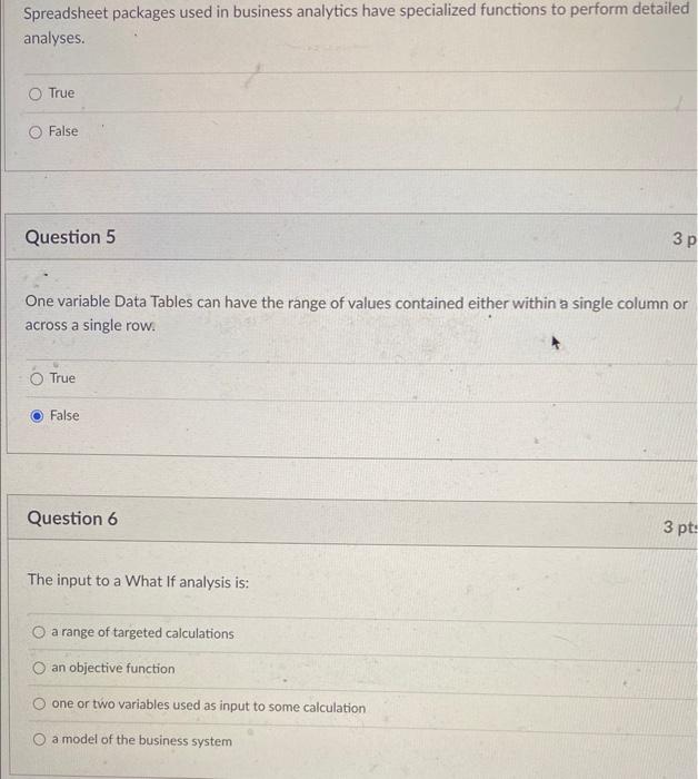 Solved Spreadsheet packages used in business analytics have | Chegg.com