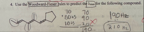 Solved Use the Woodward-Fieser fules to predict the λmax | Chegg.com