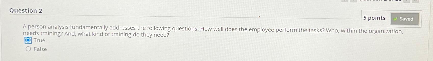 Solved A person analysis fundamentally addresses the | Chegg.com