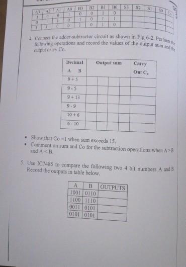 Solved 3. Fill the table below with your results for A and B | Chegg.com