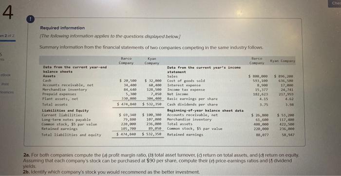 Solved Required informetion [The following information | Chegg.com