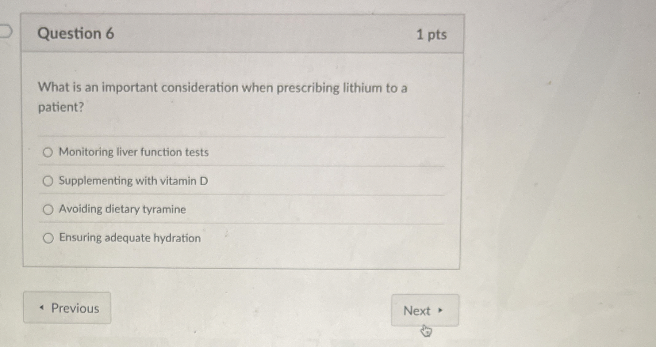 Solved Question 61 ﻿ptsWhat is an important consideration | Chegg.com