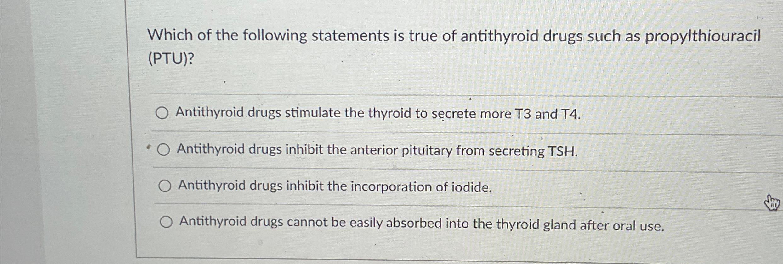 Solved Which of the following statements is true of | Chegg.com