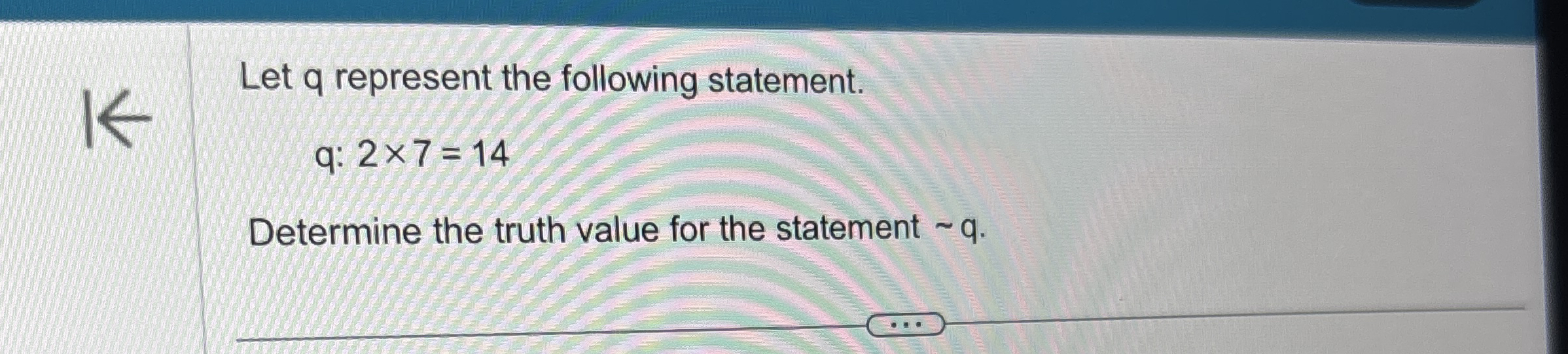 Solved Let q represent the following | Chegg.com