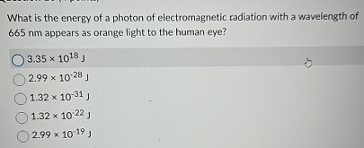 Solved What is the energy of a photon of electromagnetic | Chegg.com