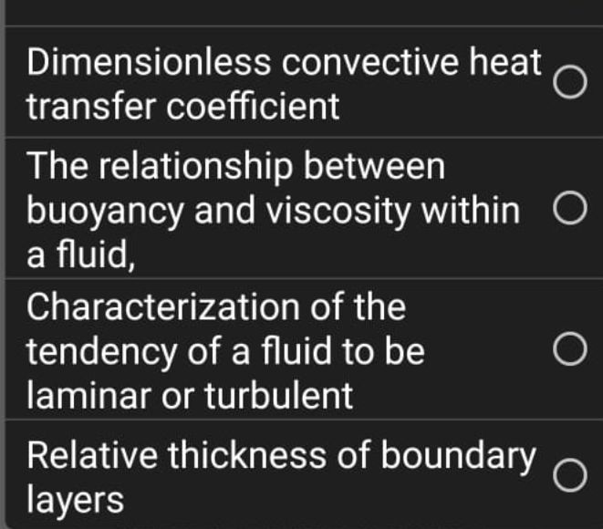 Solved Match the following dimensionless values with with | Chegg.com