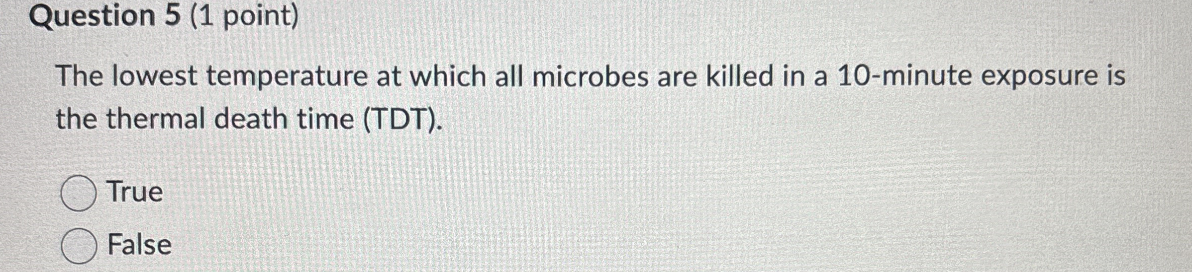 Solved Question 5 (1 ﻿point)The lowest temperature at which | Chegg.com