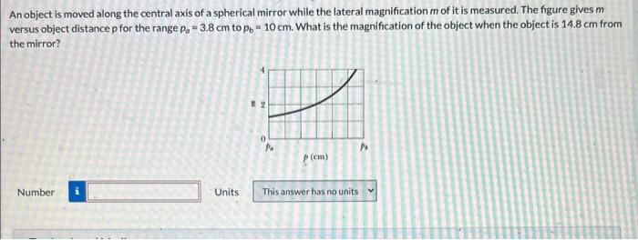 Solved An object is moved along the central axis of a | Chegg.com