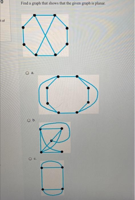 Solved Find a graph that shows that the given graph is | Chegg.com