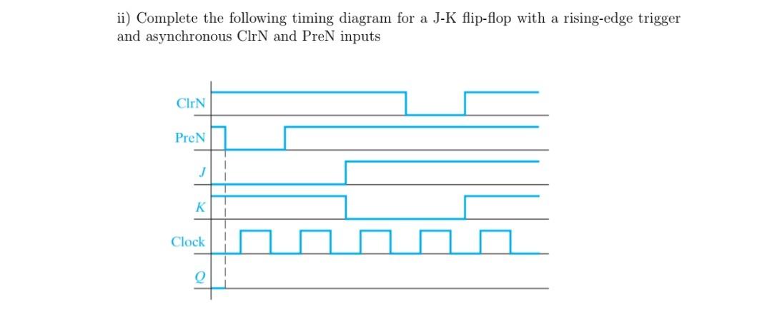 Solved 4. (25 points) i) Complete the following timing | Chegg.com