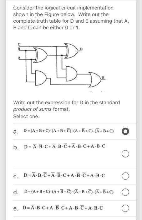 Solved Consider the logical circuit implementation shown in | Chegg.com