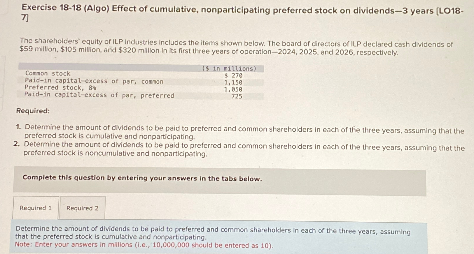 Solved Exercise 18-18 (Algo) ﻿Effect of cumulative, | Chegg.com