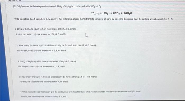 Solved [CLO-2] Consider the following reactian in which 100 | Chegg.com