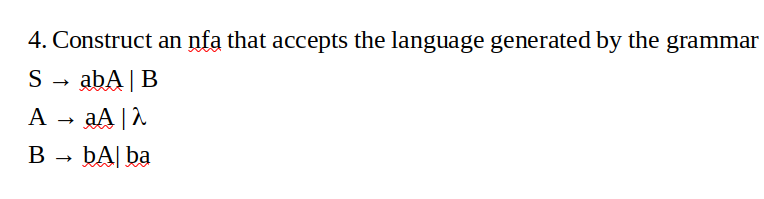Solved Construct An Nfa That Accepts The Language Generated 7455