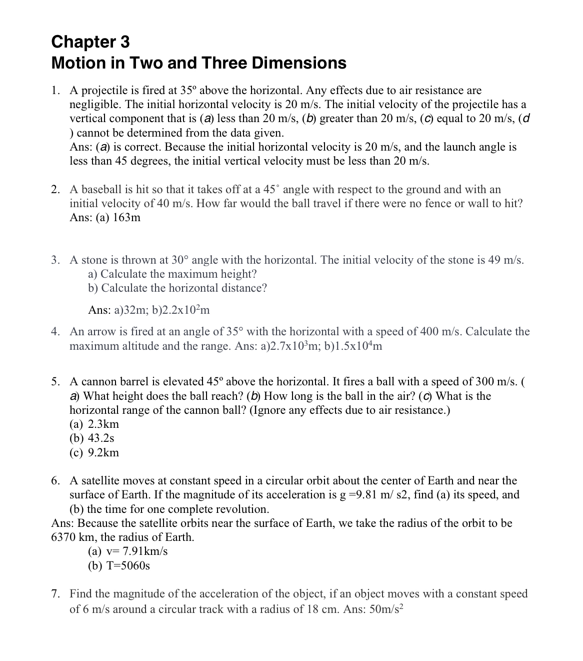 Solved Chapter 3Motion in Two and Three DimensionsA | Chegg.com