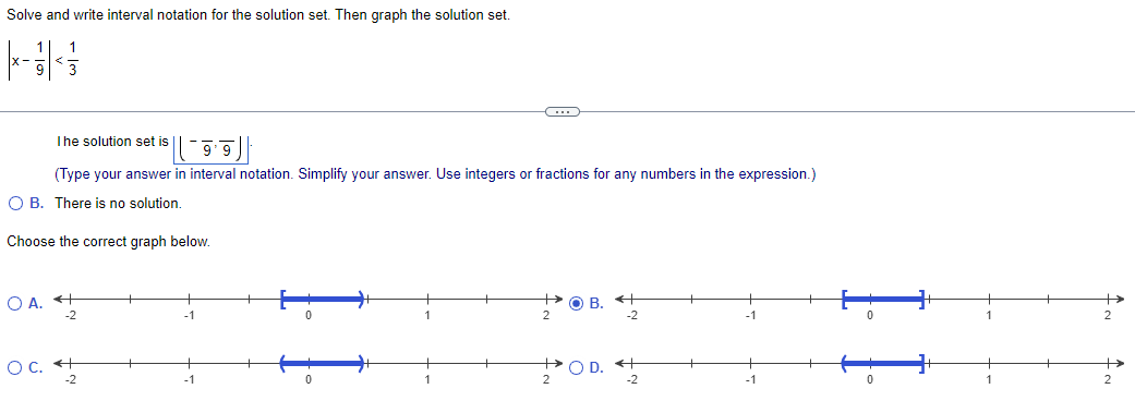 Solved Solve and write interval notation for the solution | Chegg.com