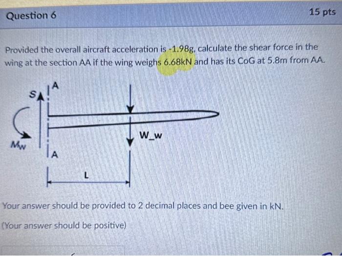 Solved Provided the overall aircraft acceleration is −1.98 | Chegg.com