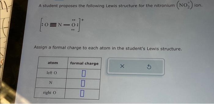 Solved A student proposes the following Lewis structure for | Chegg.com