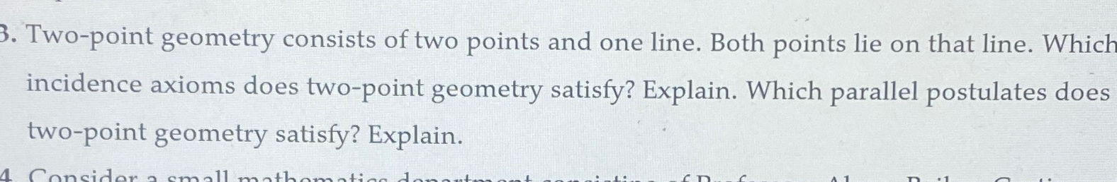 Solved Two-point geometry consists of two points and one | Chegg.com