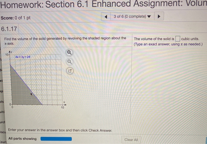Solved Homework Section 6 1 Enhanced Assignment Volun