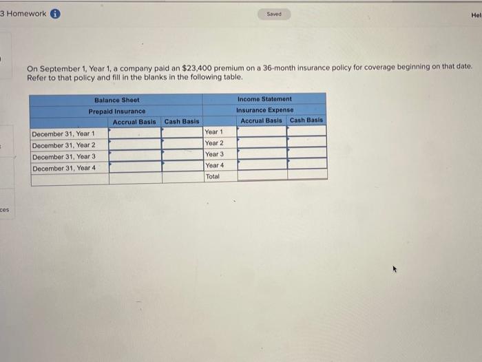 Solved 3 Homework Sirved Hel On September 1, Year 1, a | Chegg.com