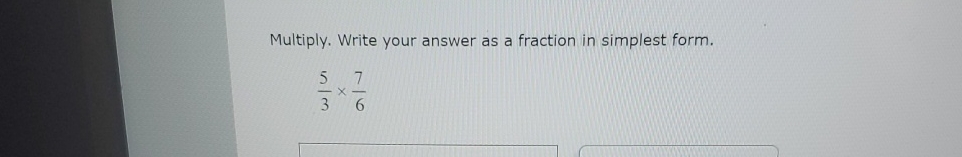 Solved Multiply. Write your answer as a fraction in simplest | Chegg.com