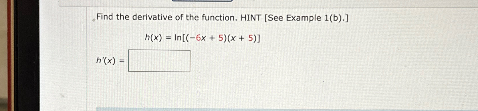 Solved Find the derivative of the function. HINT [See | Chegg.com