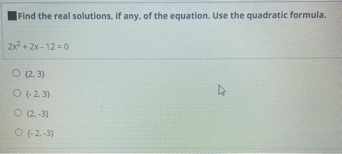 Solved Find the real solutions, if any, of the equation. Use | Chegg.com