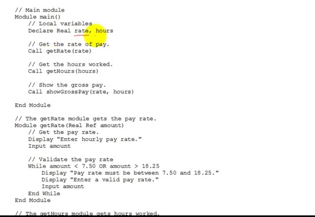 Programming Exercises 1. Payroll Program with Input | Chegg.com
