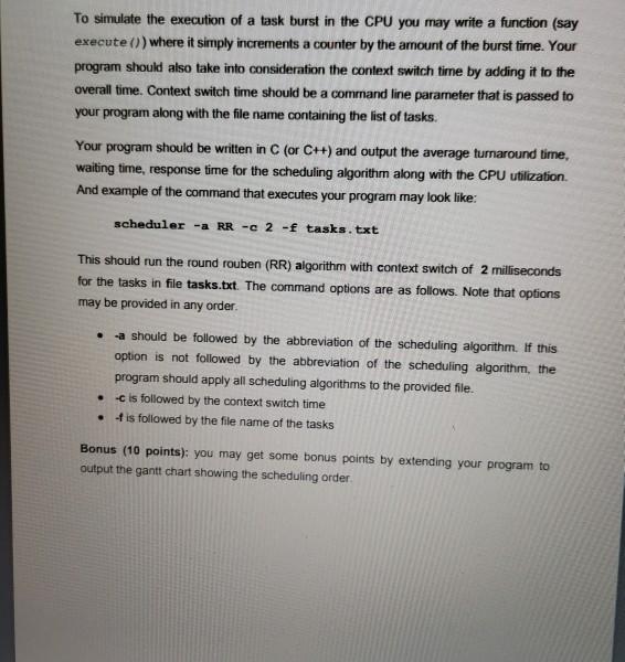 This project involves implementing several different | Chegg.com