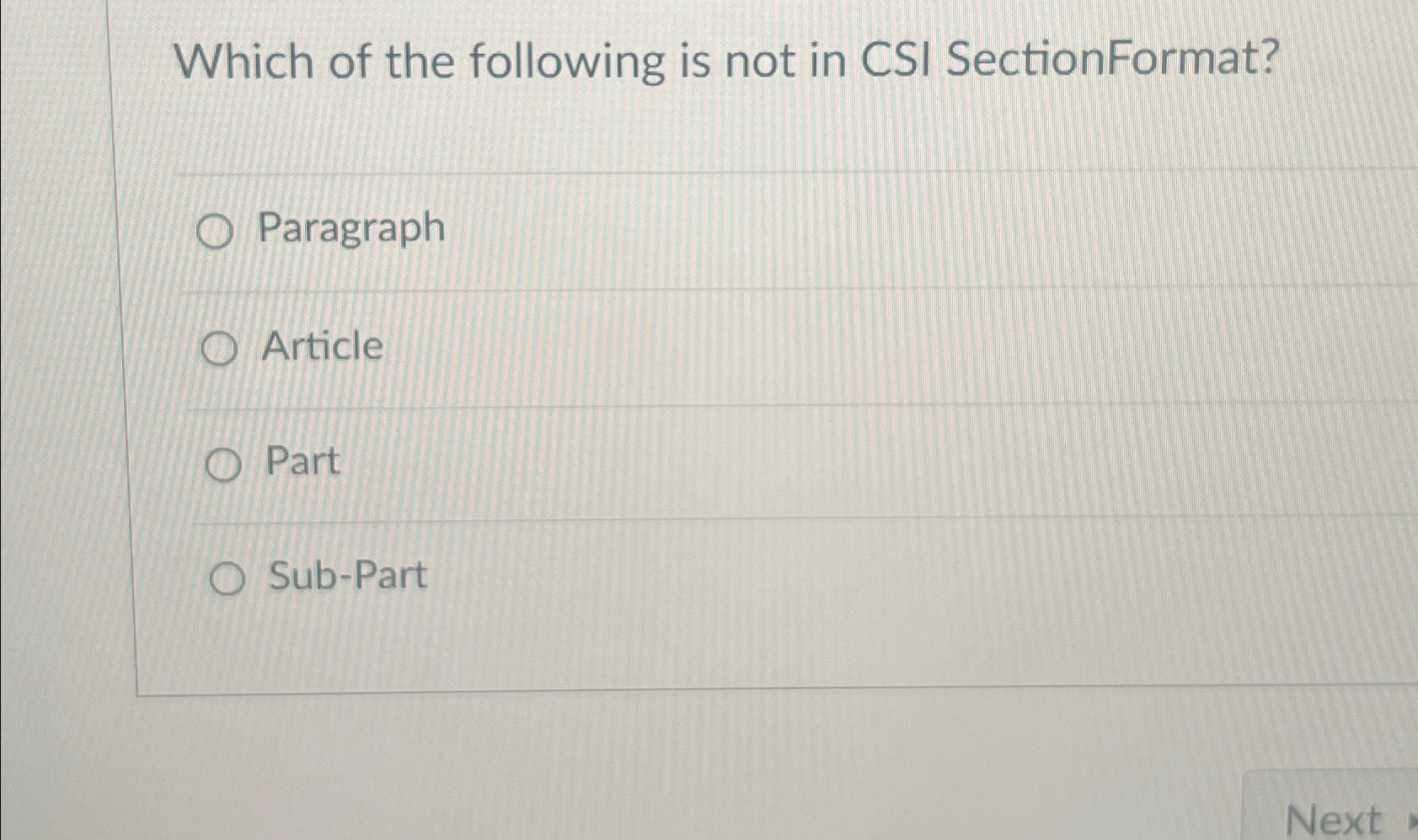 Solved Which of the following is not in CSI | Chegg.com