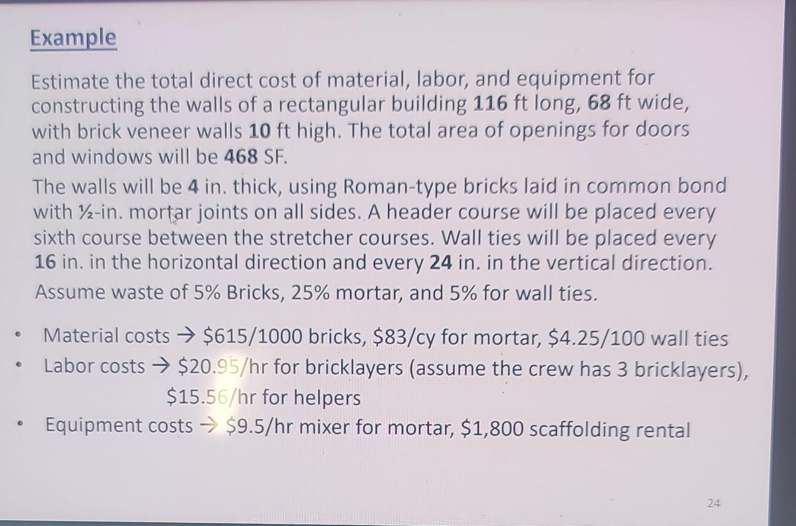 Solved Estimate the total direct cost of material, labor, | Chegg.com