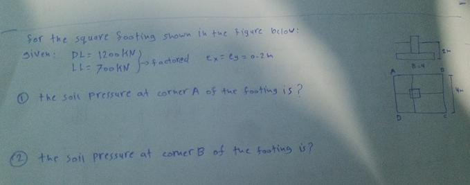 for the square footing shown in the figure | Chegg.com