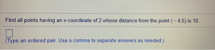 Solved Find all points having an x-coordinate of 2 whose | Chegg.com