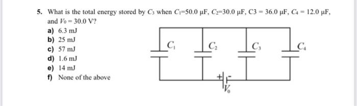 Solved at is the total energy stored by C3 when | Chegg.com