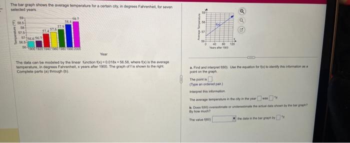 Solved The bar graph shows the average temperature foe a | Chegg.com