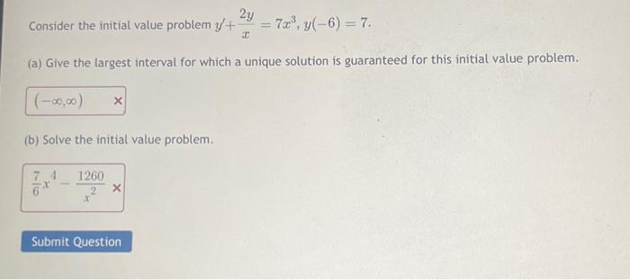 Solved Consider the initial value problem | Chegg.com