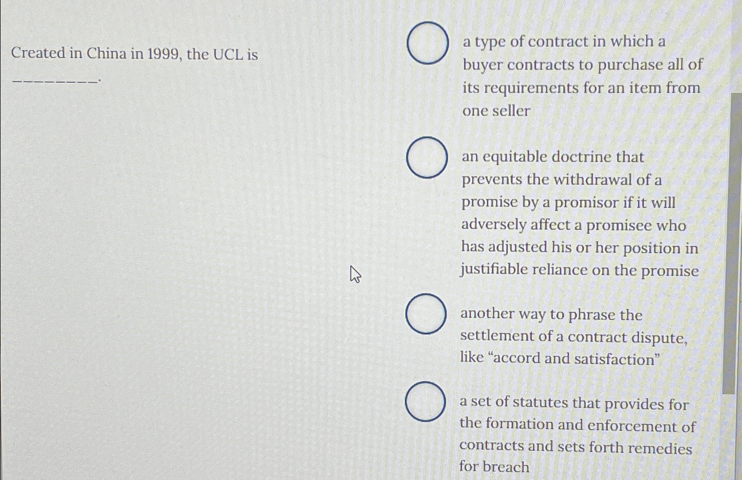 Solved Created in China in 1999, ﻿the UCL isa type of | Chegg.com