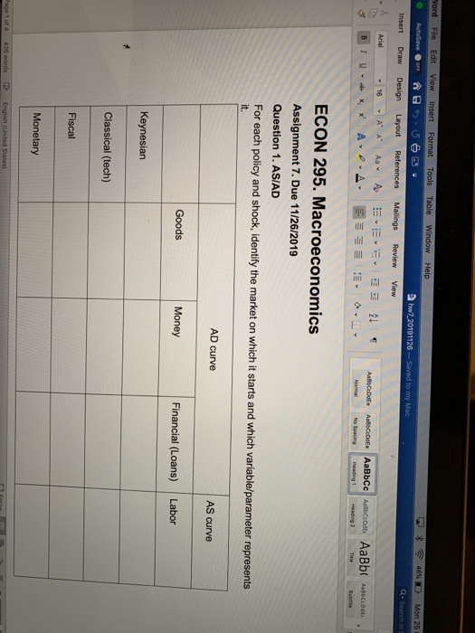 Vord File Edit View Insert Format Tools Table Window | Chegg.com