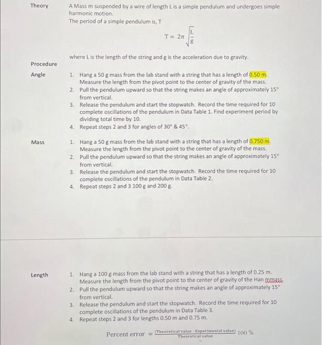 Solved Hang a 50 g mass from the lab stand with a string | Chegg.com