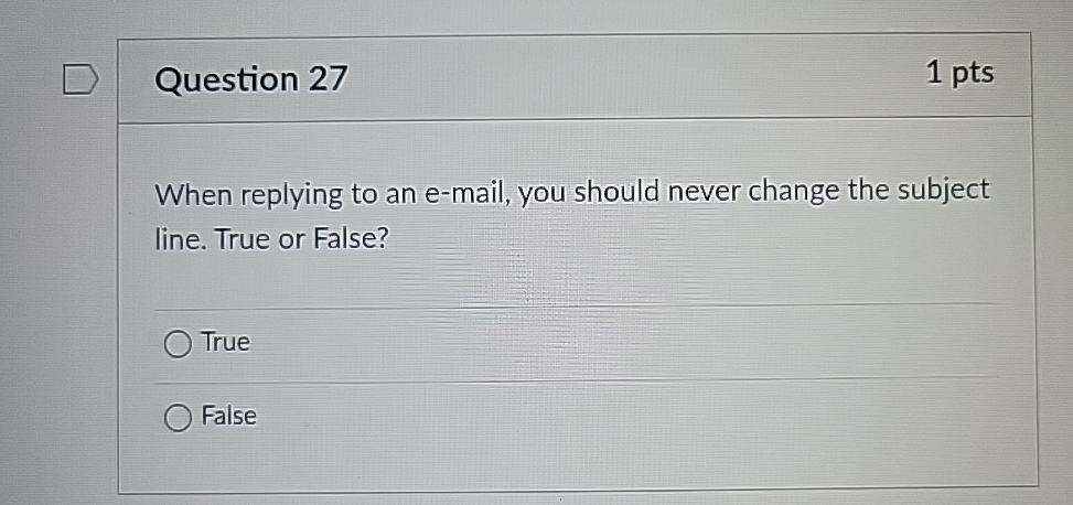 Solved Question 271 ﻿ptsWhen replying to an e-mail, you | Chegg.com